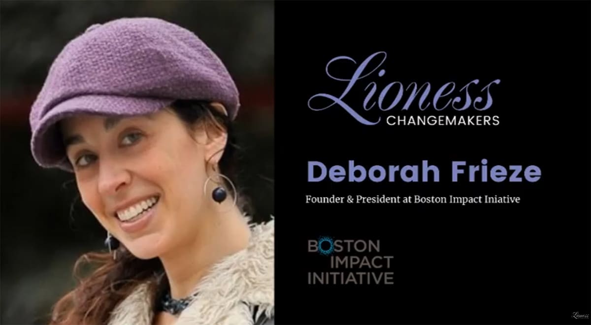 BII’s Deborah Frieze Recognized as Lioness Changemaker - Boston Impact ...